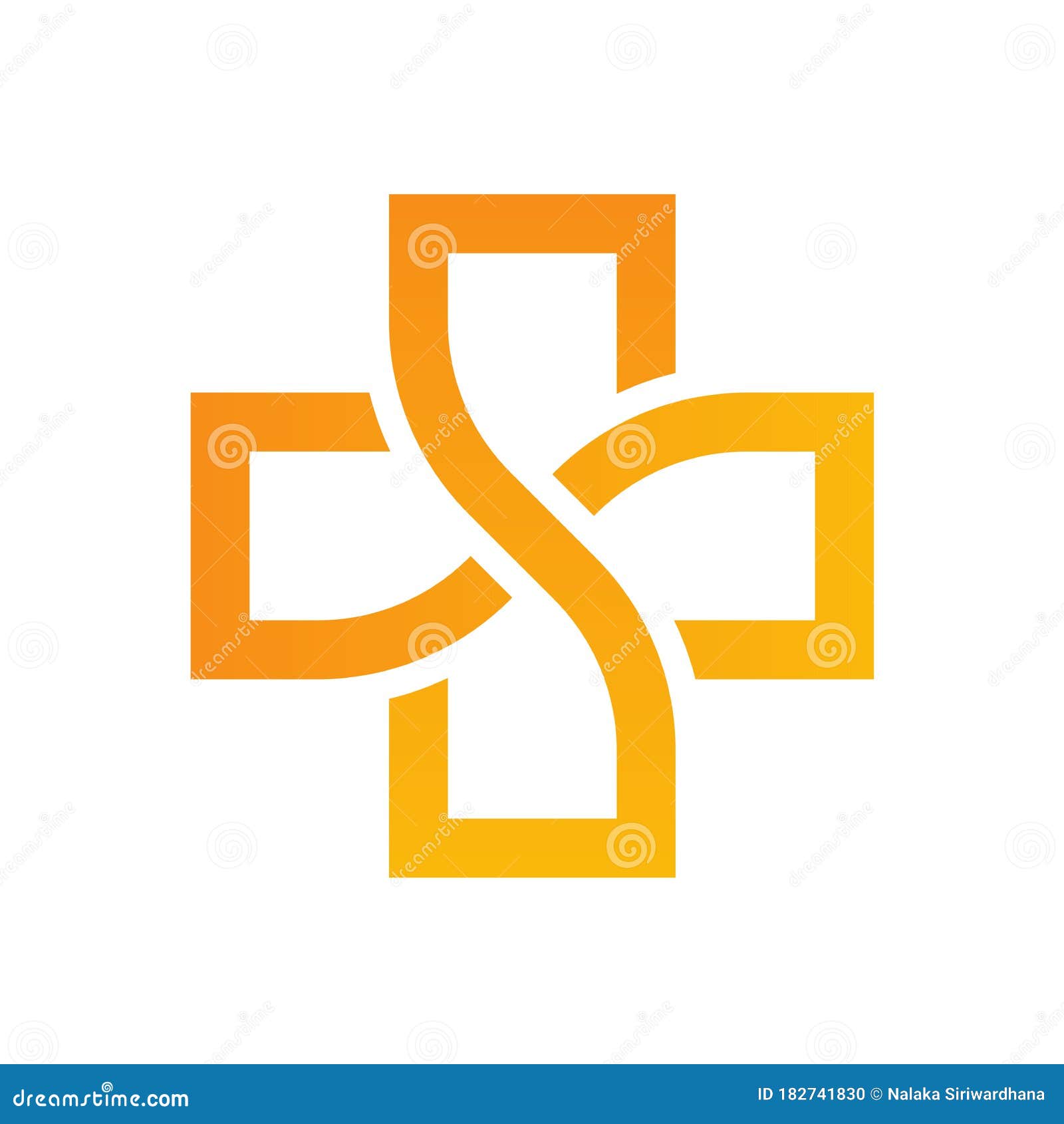 Yellow Cross Line Pattern In Rectangular Stock Photo | CartoonDealer ...