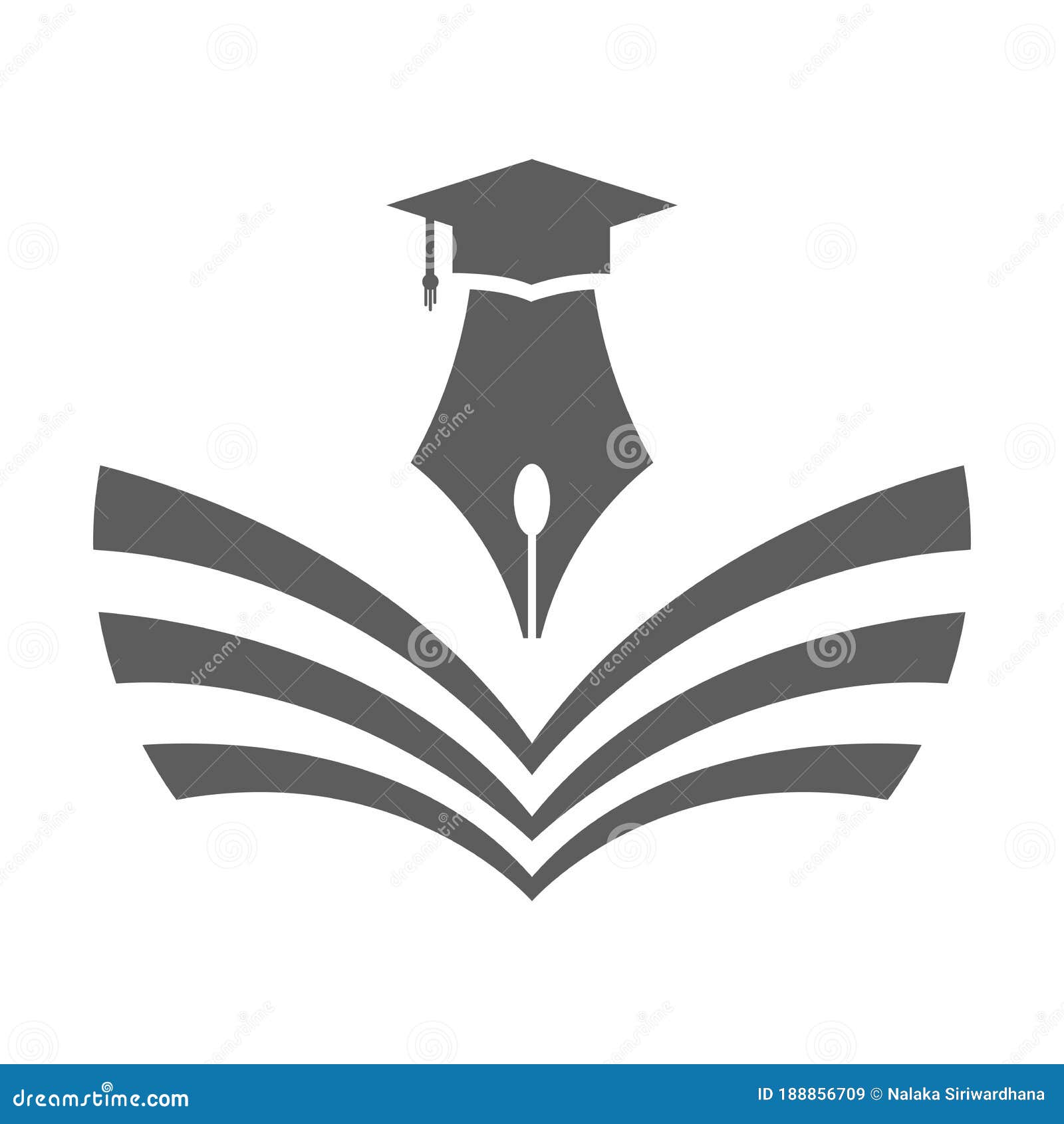 Book and pen logo symbol. stock vector. Illustration of alphabet ...