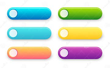 Download Button Set in Multiple Colors. Stock Vector - Illustration of ...