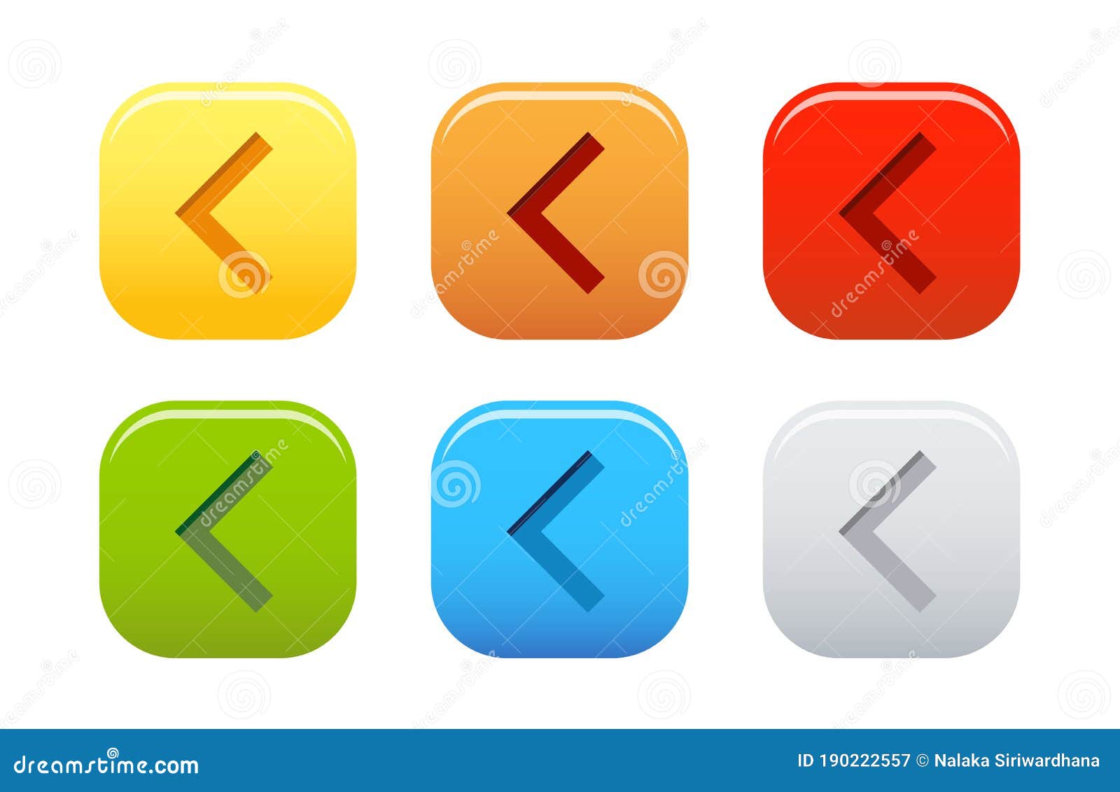 3D Arrow Signs. stock vector. Illustration of icon, dimensional - 190222557