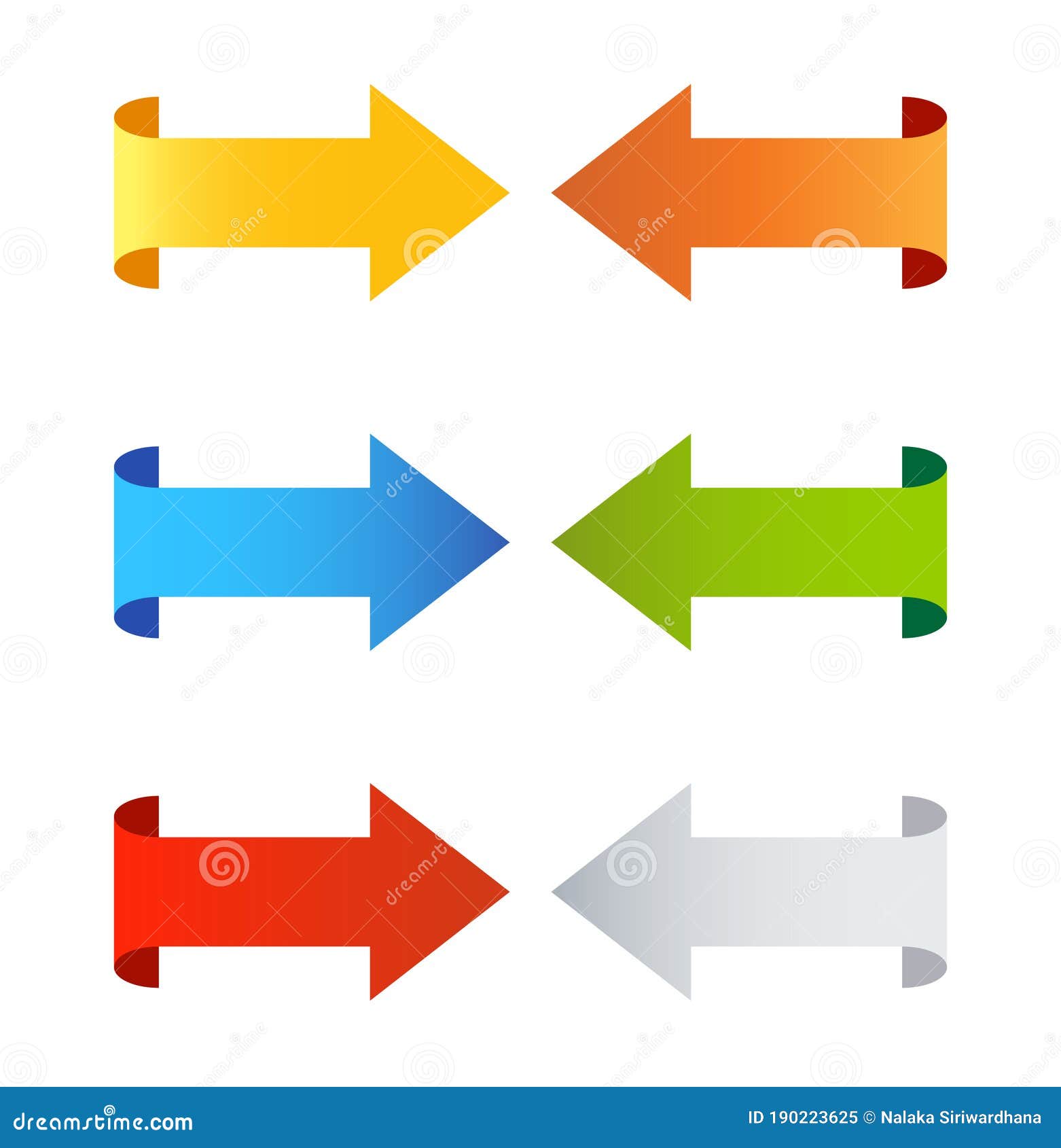 3D Arrow Signs. stock vector. Illustration of design - 190223625