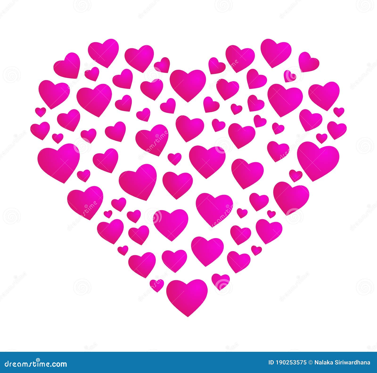 Filling Heart Shape in Heart. Stock Vector - Illustration of design ...