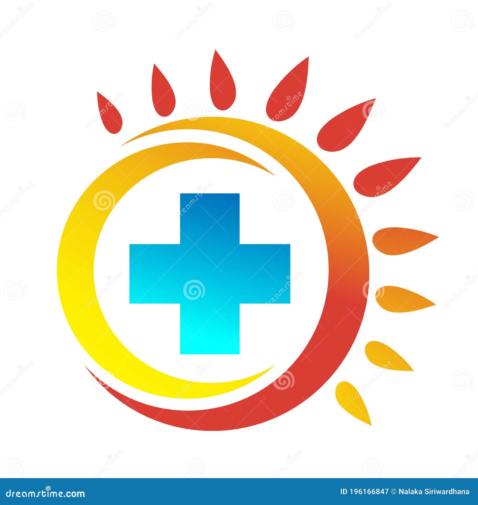 Golden Sun Logo with Health Icon. Stock Vector - Illustration of shine ...