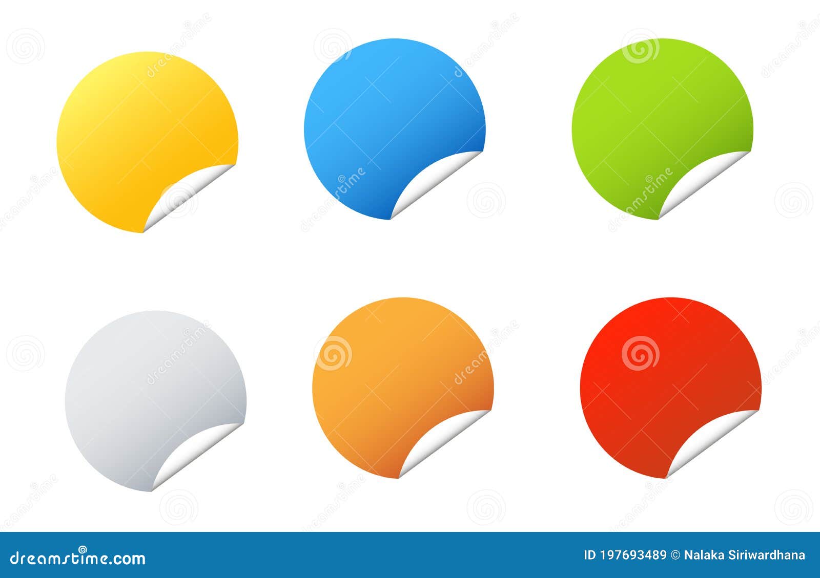 Round Price Tag Sticker Sales Set. Stock Vector - Illustration of ...