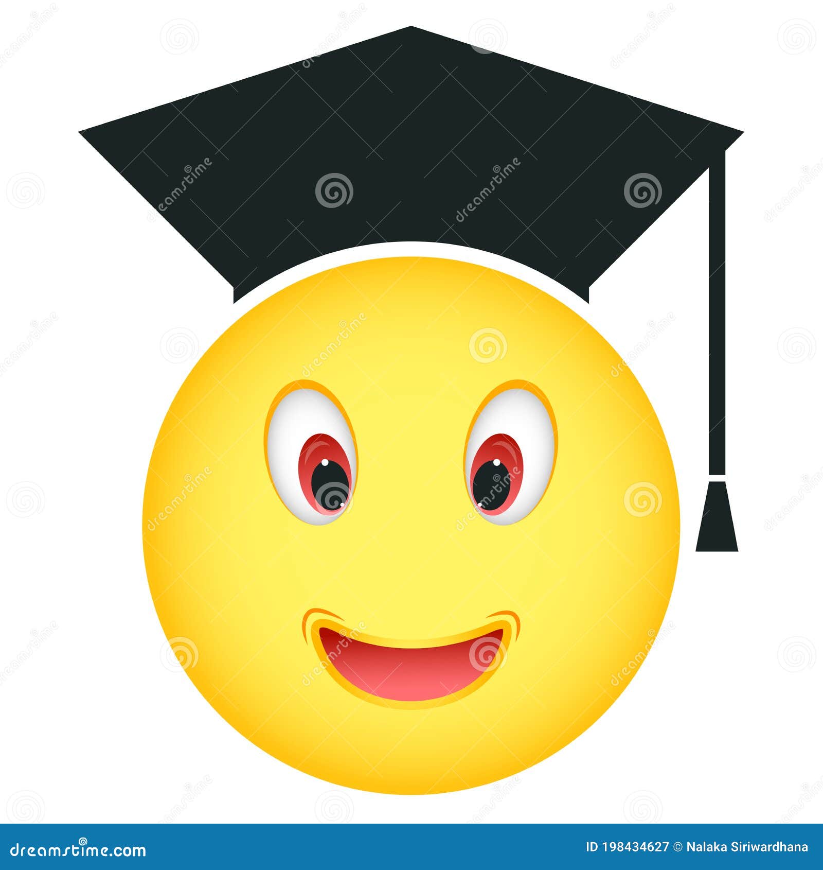Happy Graduation Smiley Face Graduate Cap Button. Stock Vector ...