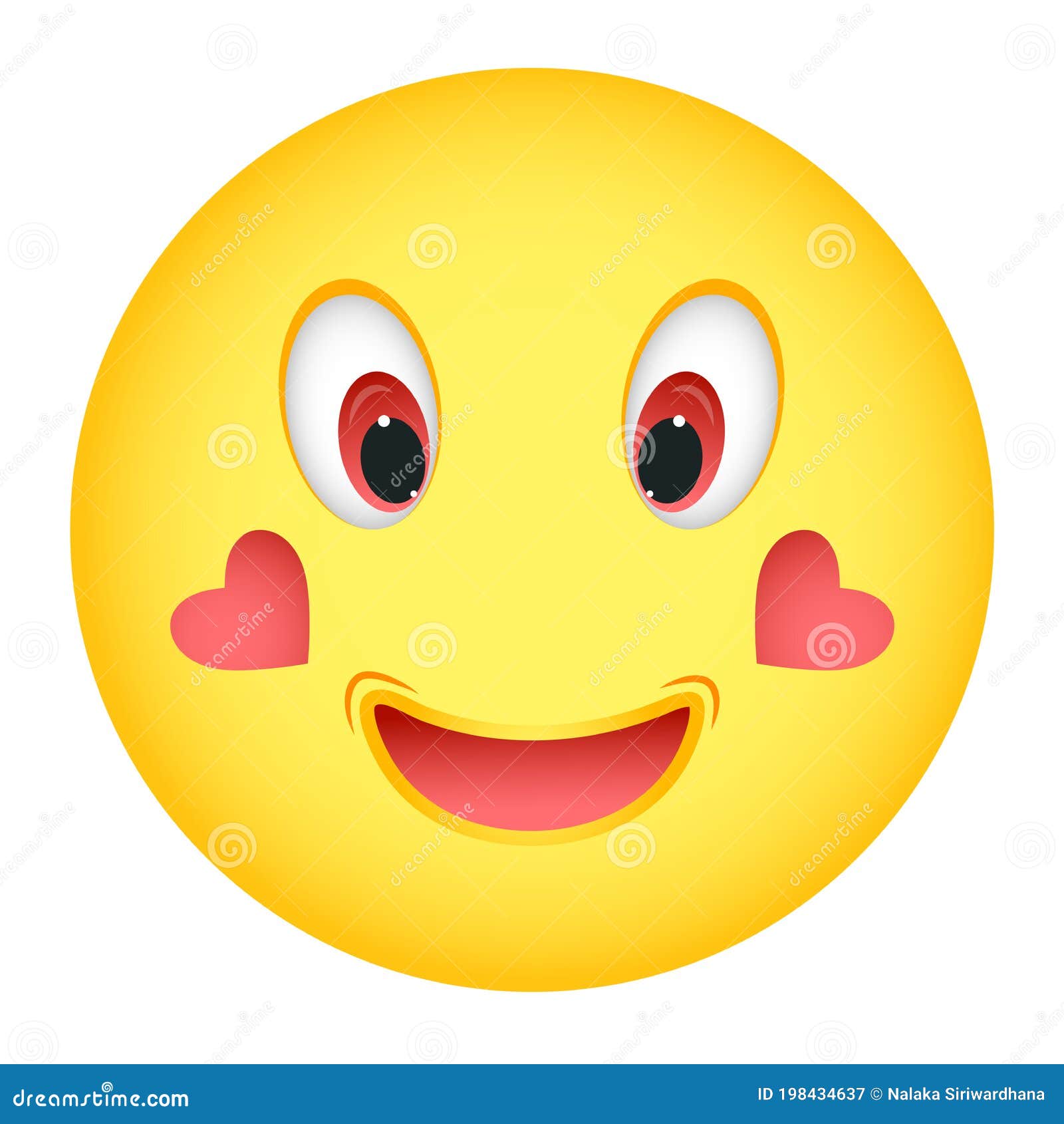 Smile Face Cartoon Round Kissing Face. Stock Vector - Illustration of ...