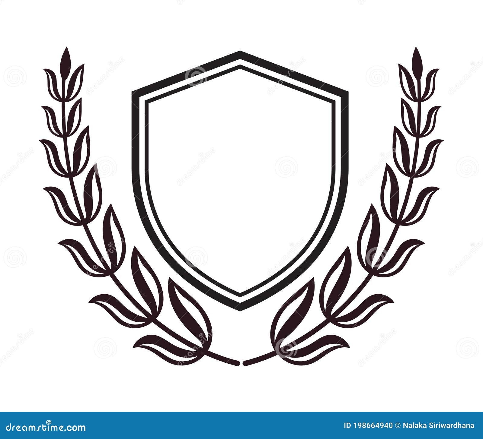 Vector Shields and Laurel Wreaths. Stock Vector - Illustration of ...