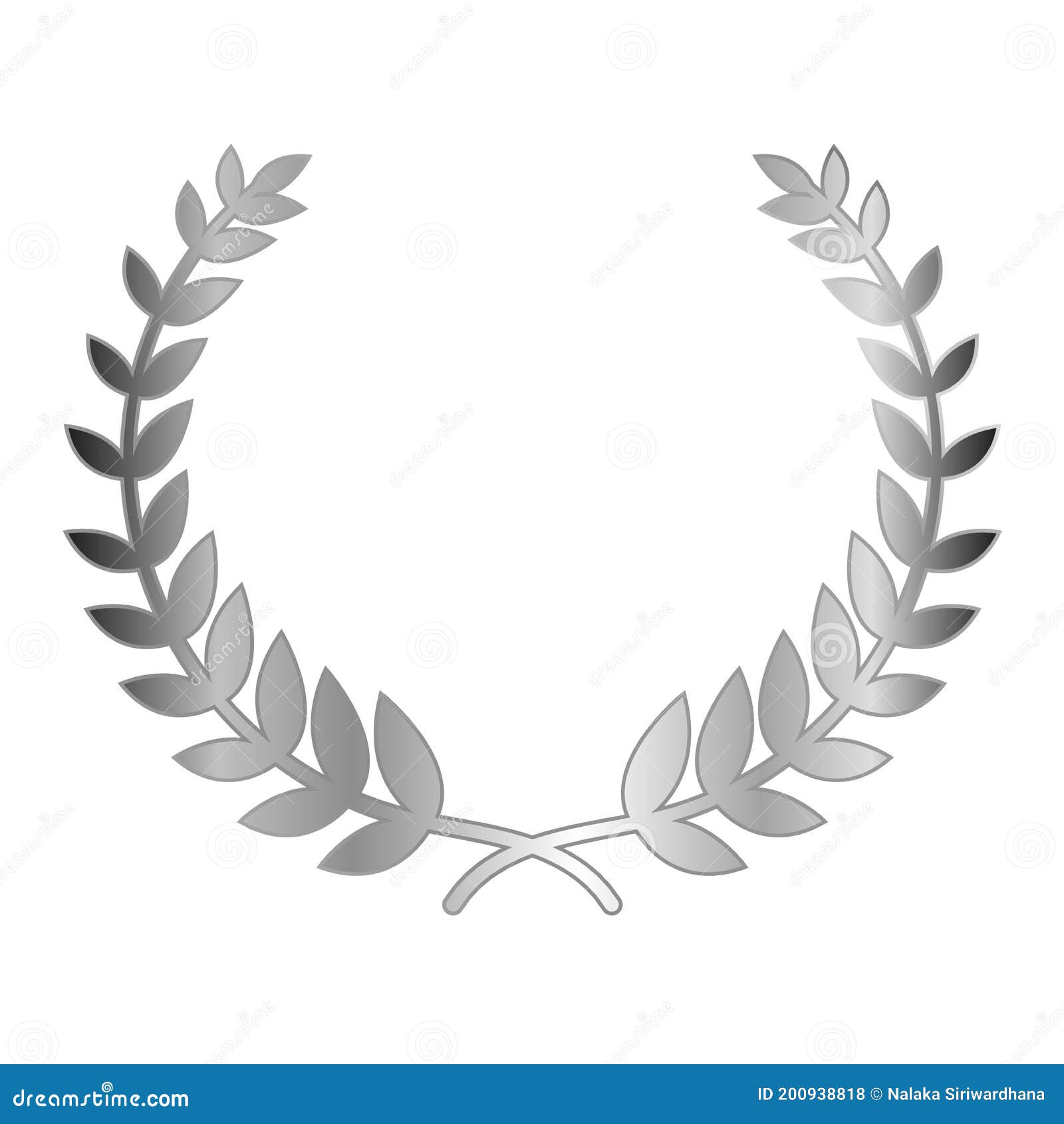 Silver Laurel Wreath Icon 1 Cartoon Vector | CartoonDealer.com #69340541
