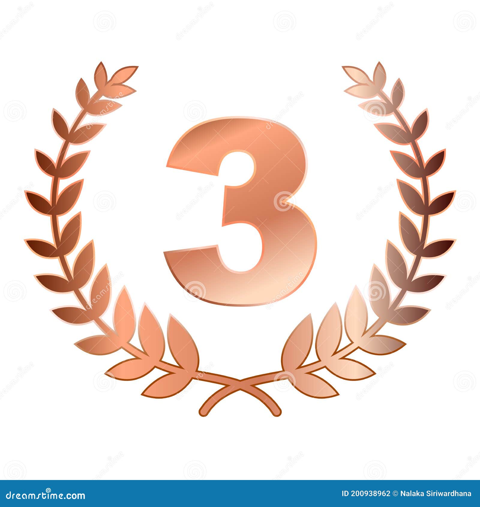 Third place. stock vector. Illustration of victory, label - 200938962