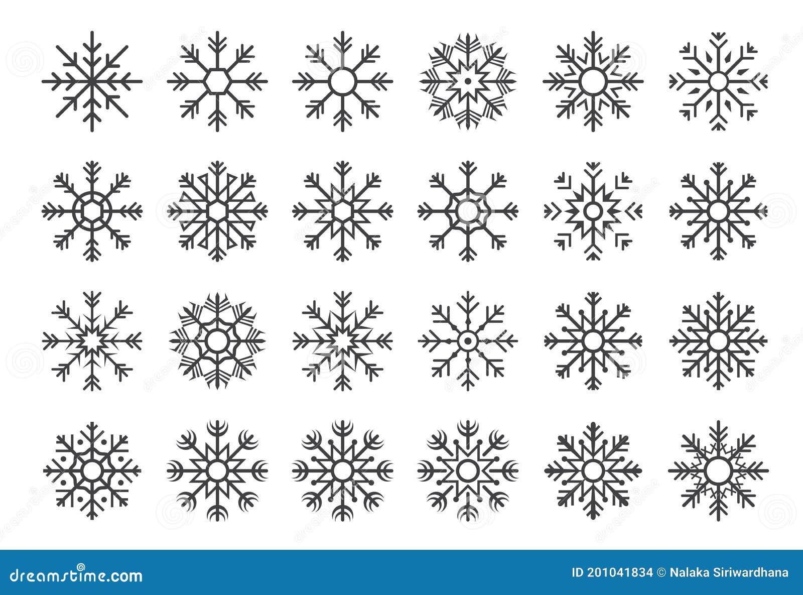 Snow flakes stock vector. Illustration of flakes, polygon - 201041834