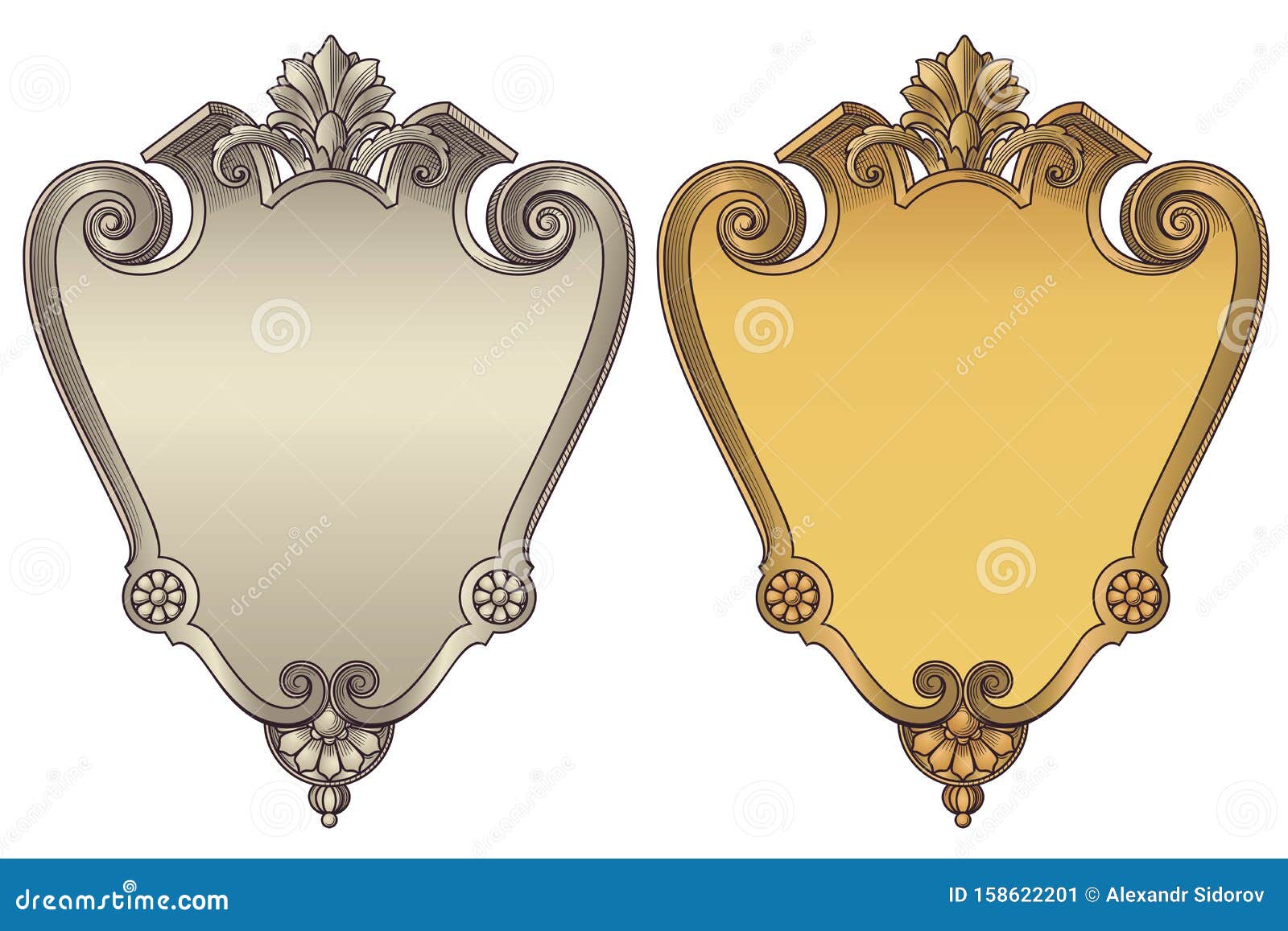 Ancient Shield. Coat of Arms. Stock Illustration Stock Vector ...
