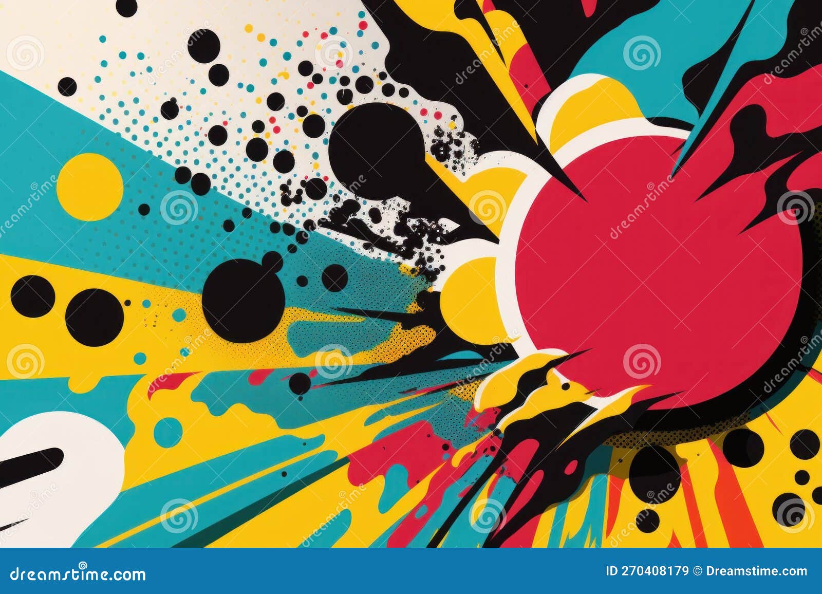 Abstract Colorful Pop Art Background: Vibrant Design, Generative Ai ...