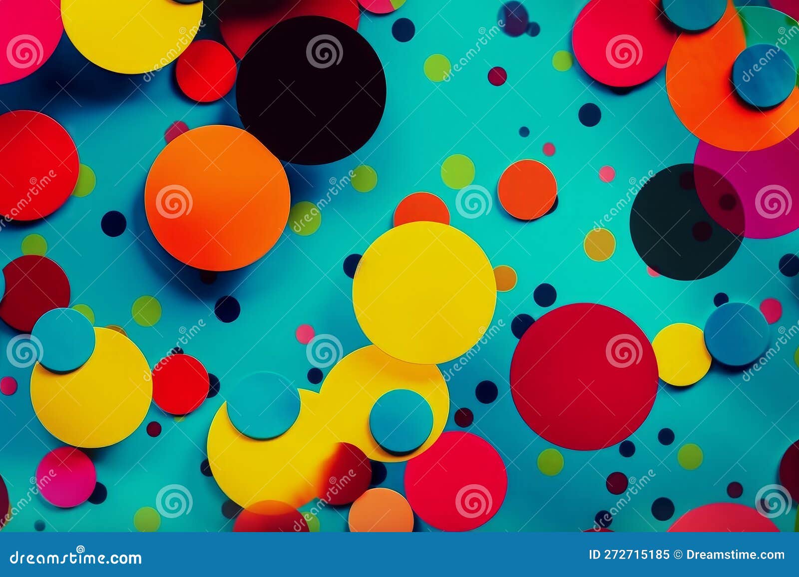 Polka Dots Explosion: a Vibrant Pop Art Creative Concept, Generative AI ...