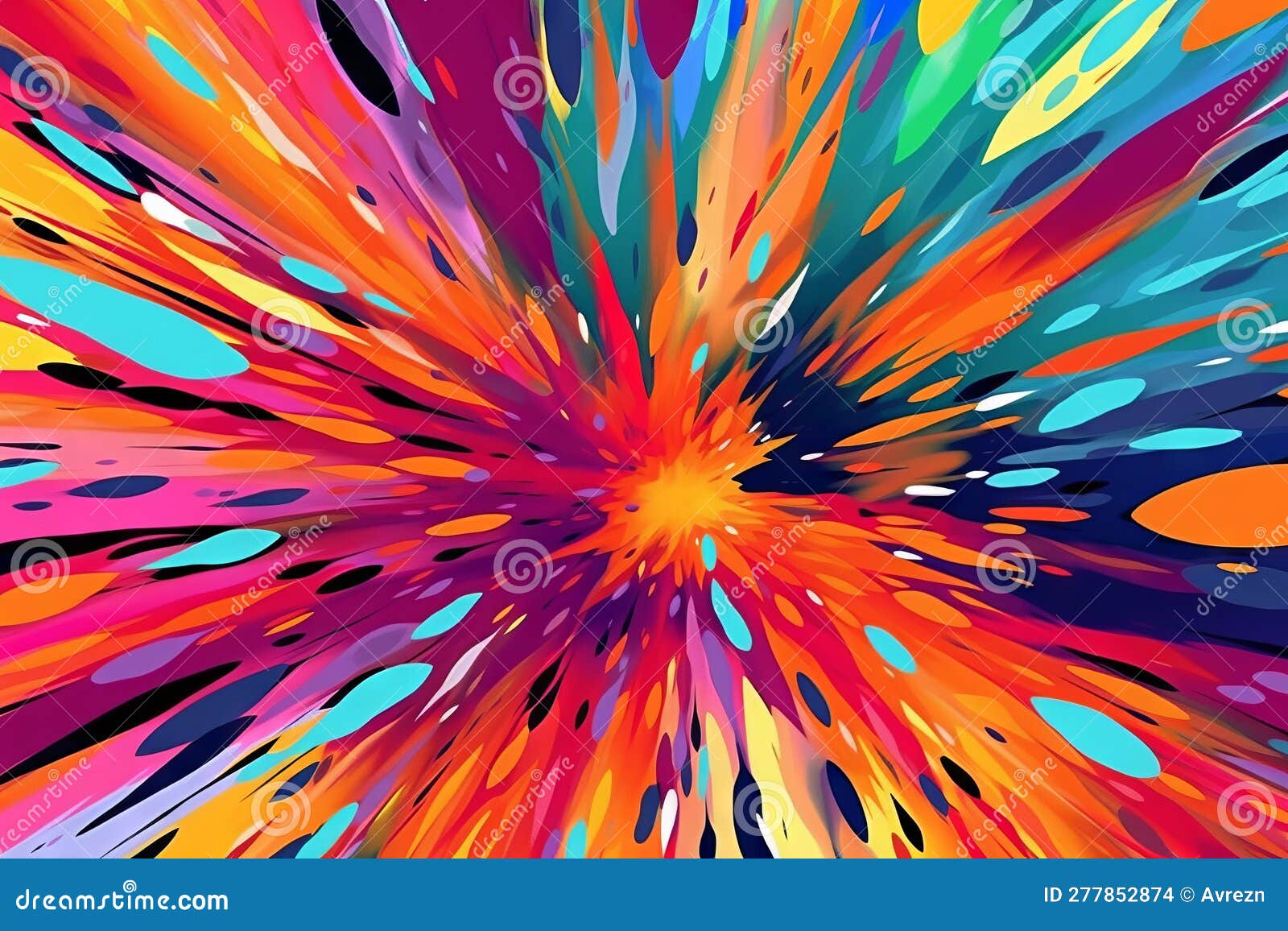 Vibrant Abstract Pop Art Background with Generative AI Stock ...