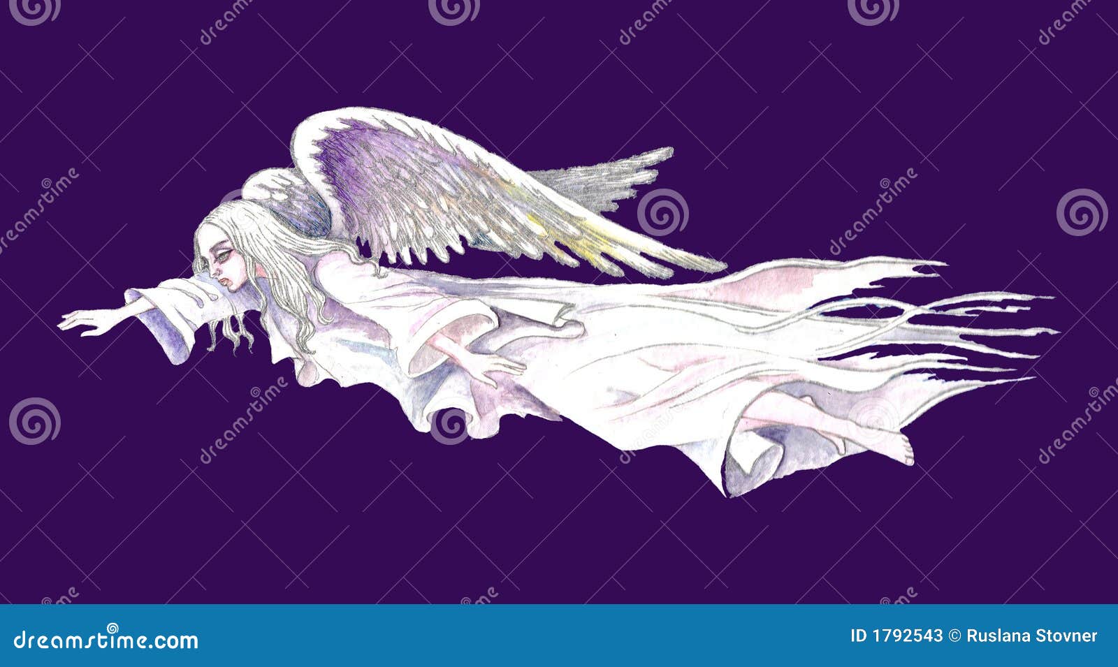 Guardian Angel, Condolences - Hand Drawn Vetor, Freehand Vector ...