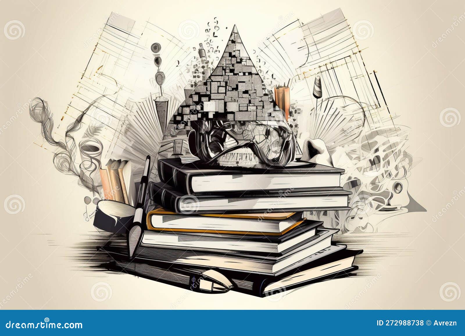 Abstract Depiction of Knowledge is Power Concept, Generative AI Stock ...