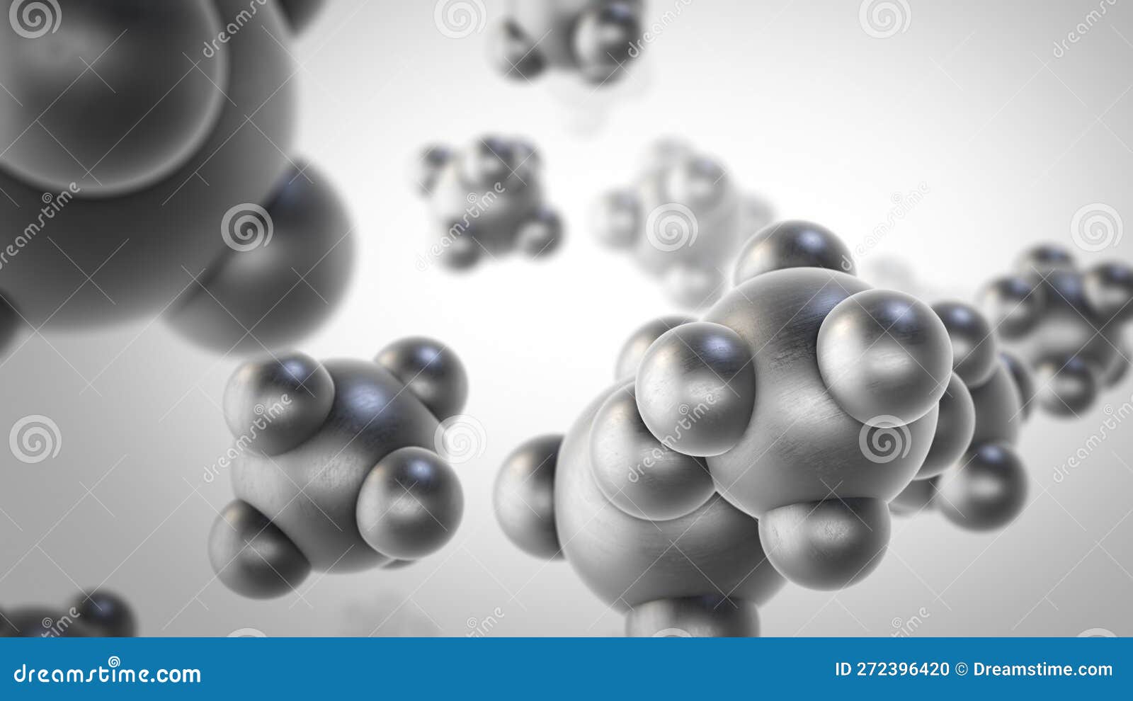 Abstract Molecule Structure Animation Background. Stock Illustration ...