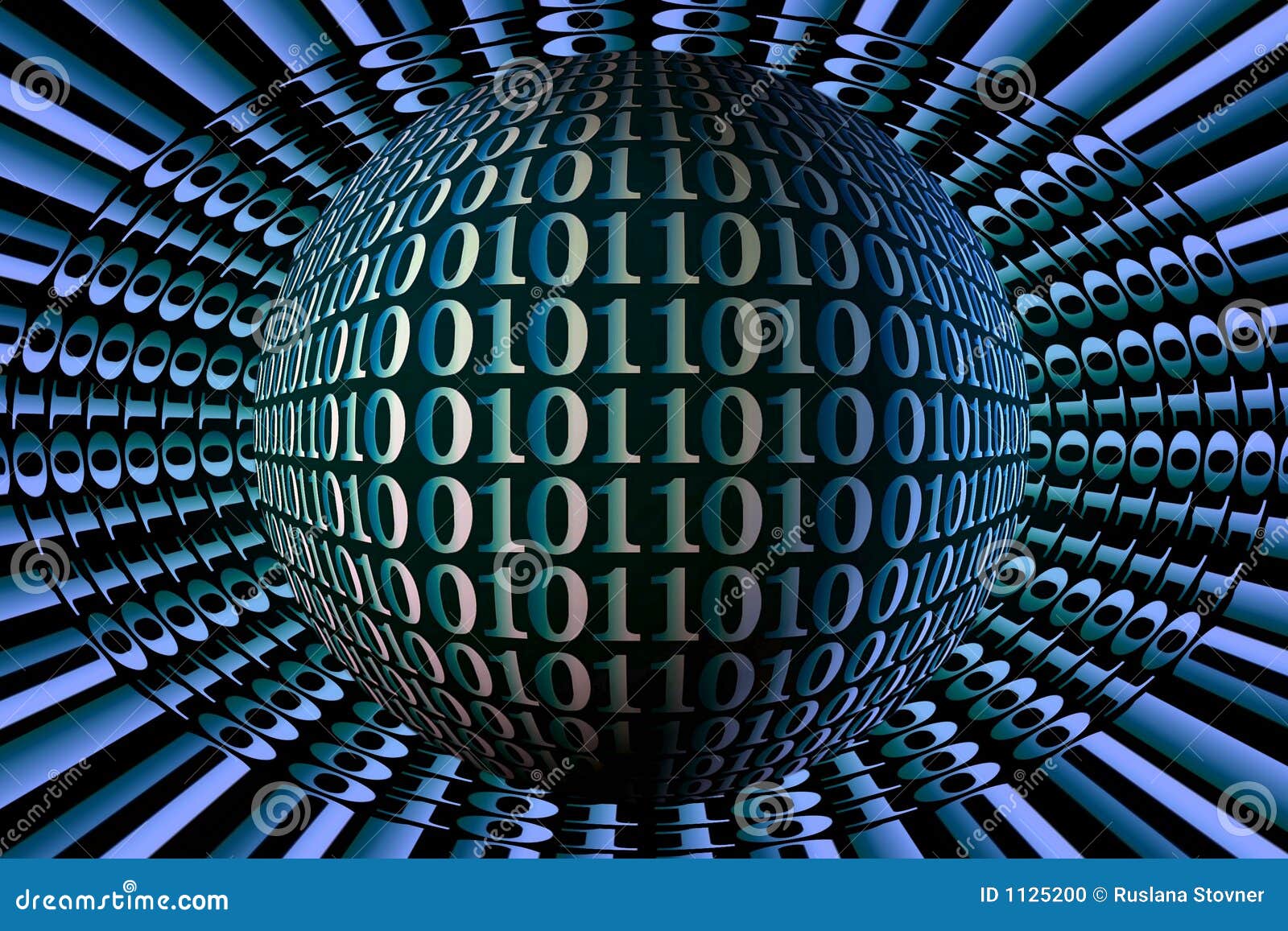 Stock Image of Binary Code Sphere Stock Illustration - Illustration of ...