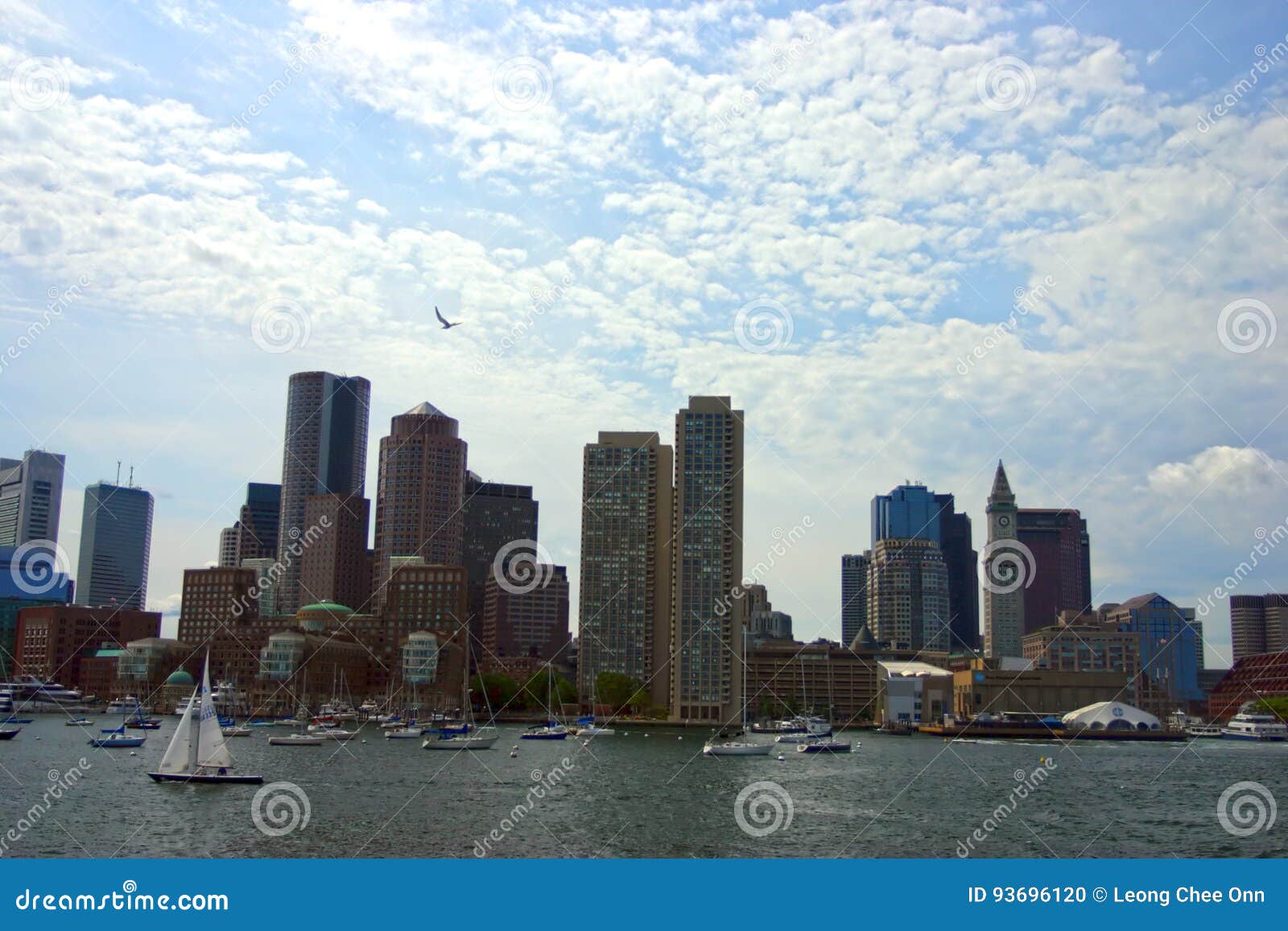 Stock Image of Boston Skyline, Inner Harbor, USA Editorial Image ...