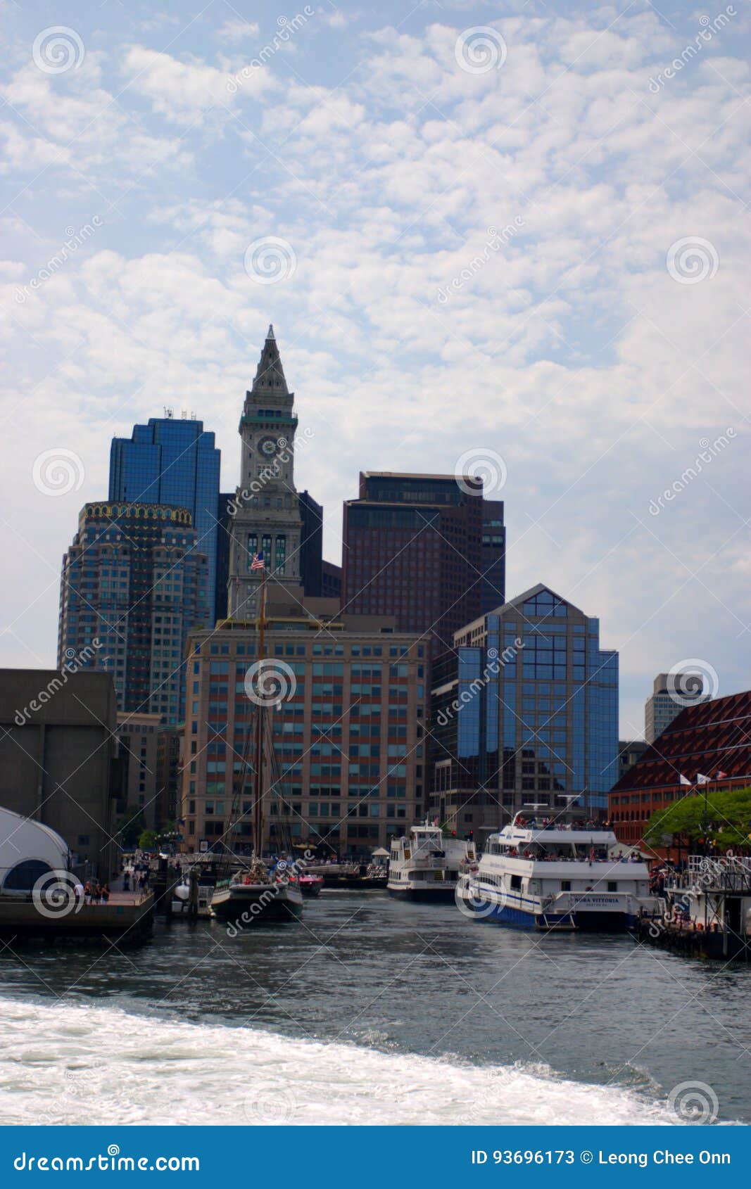 Stock Image of Boston Skyline, Inner Harbor, USA Editorial Stock Photo ...