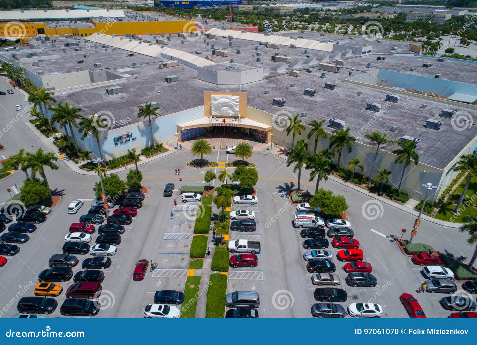 Aerial Image Dolphin Mall Miami Stock Photo - Image of aerial, mall ...