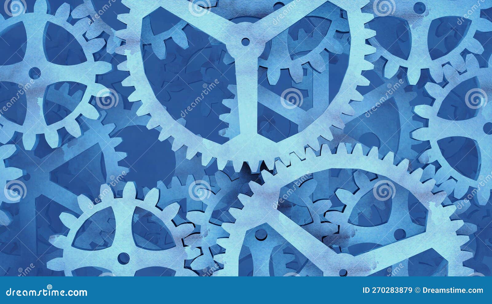 Abstract Digital Gears Wheel Technology Background Stock Illustration ...