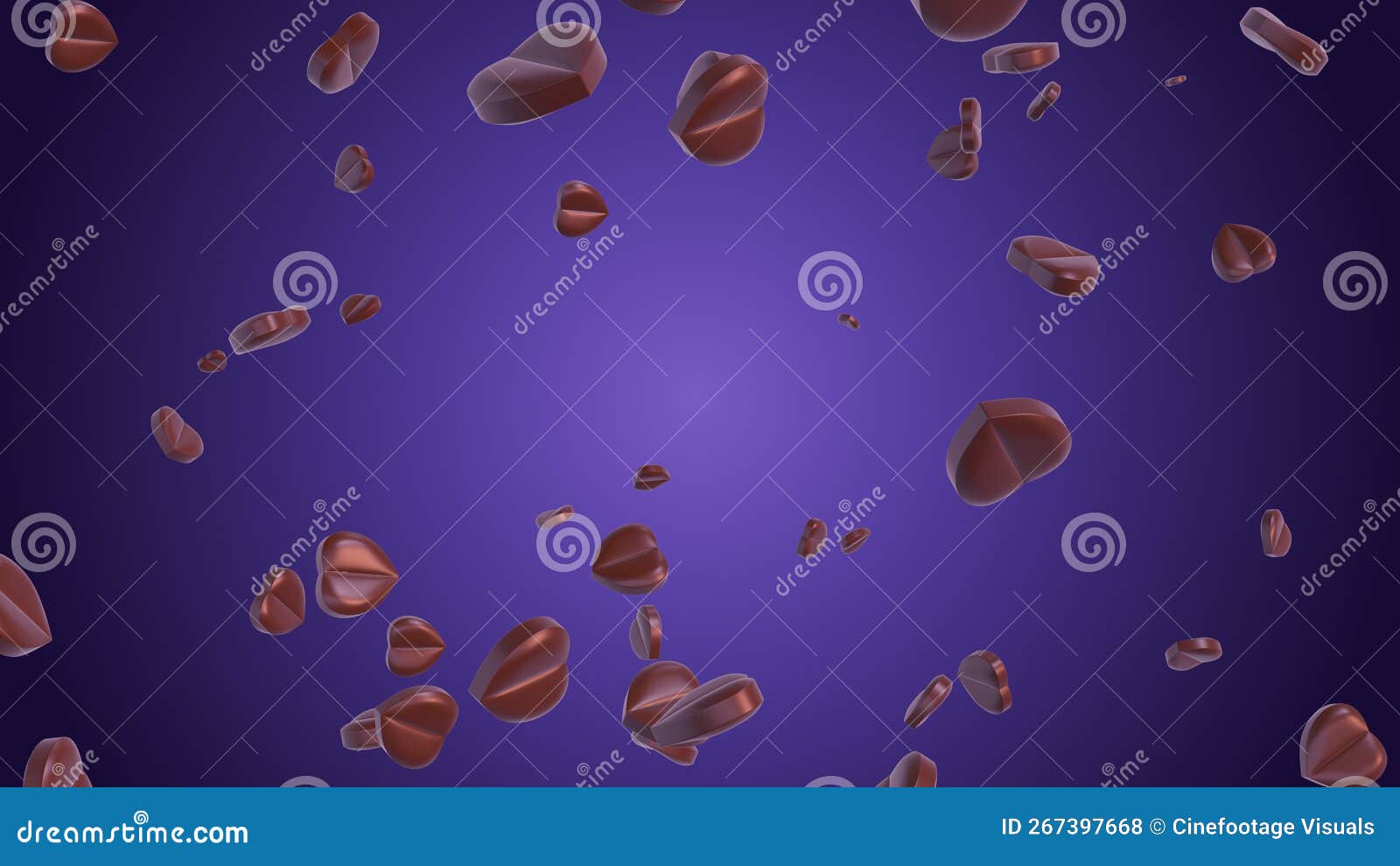 Heart Shaped Chocolate Explosion Valentines Concept Stock Illustration ...