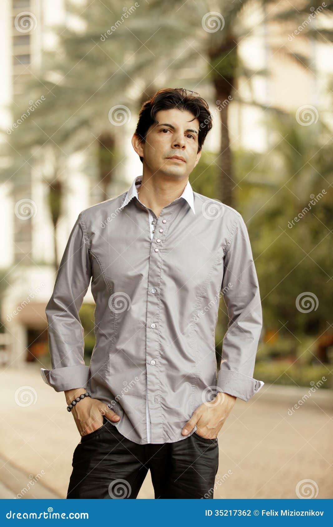 Stock Image of a Hispanic Male Model Outdoors Stock Photo - Image of ...
