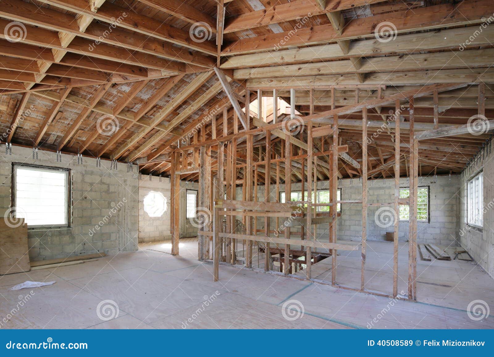 Stock Image Home Interior Under Construction Stock Image - Image of ...