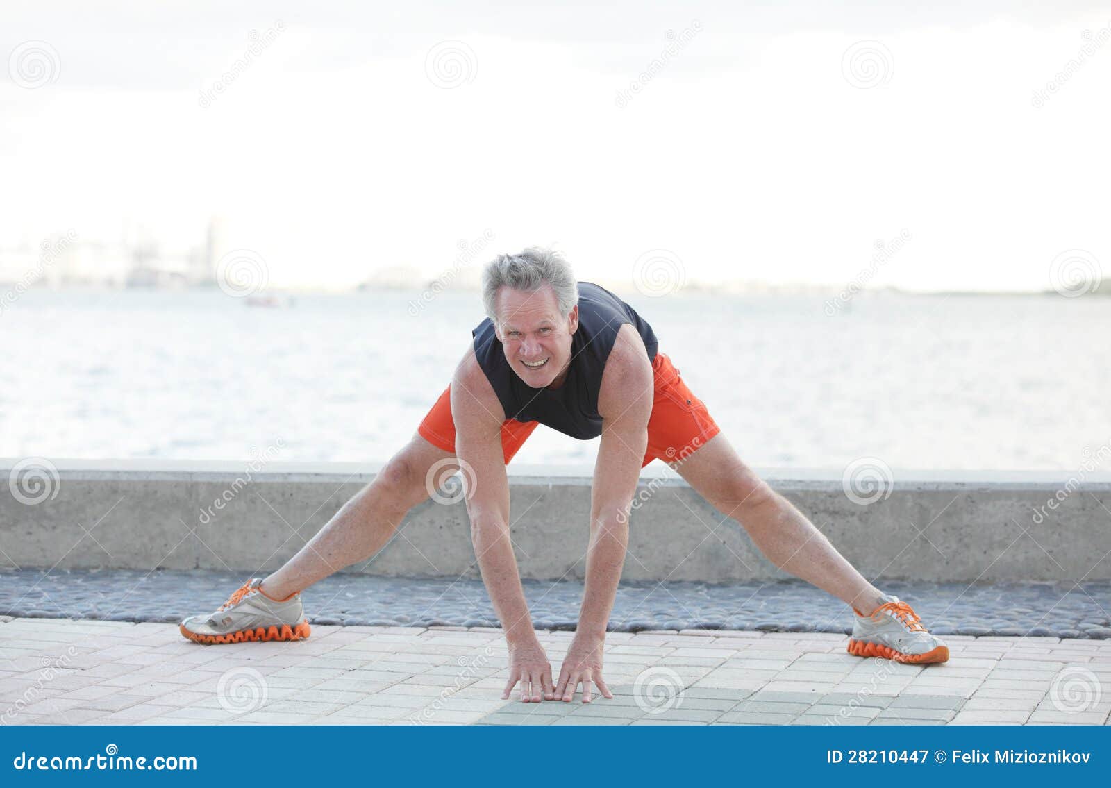 Stock Image of a Man Stretching Stock Image - Image of outdoors ...