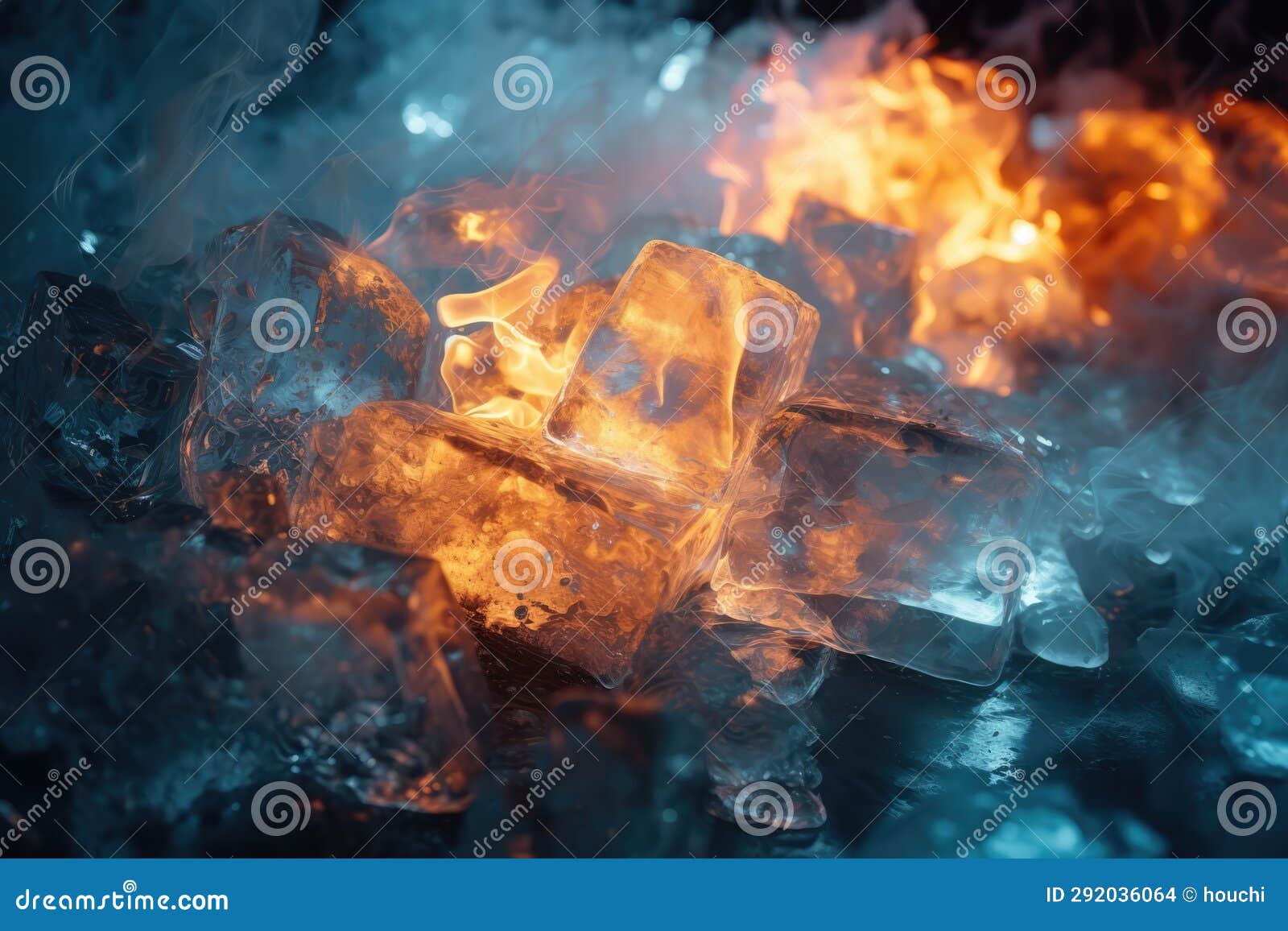 Fire and Ice, Hot and Cold Concept. Bravery and Cowardice, Knowledge ...