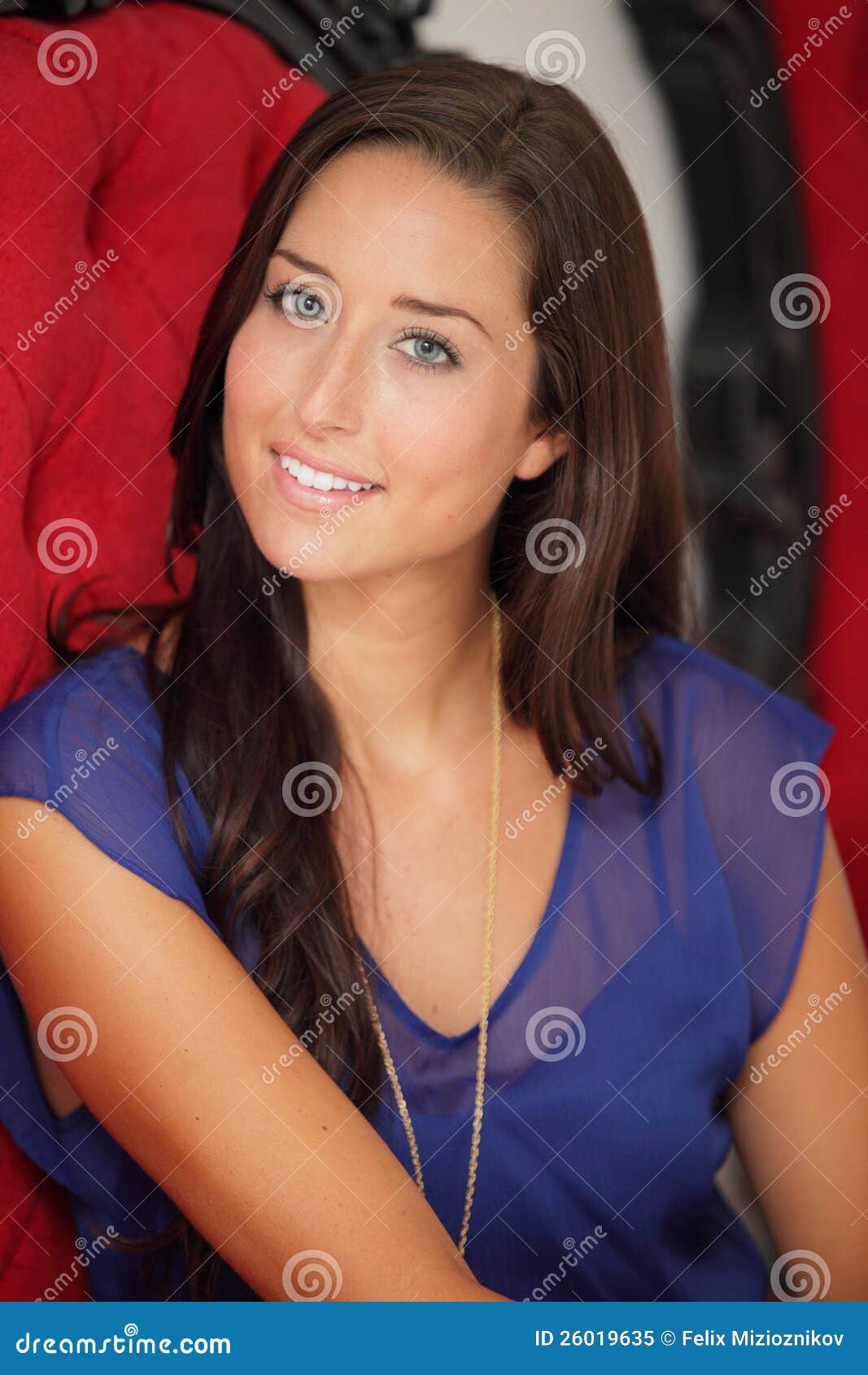 Stock Image of a Model Smiling Stock Image - Image of color, human ...