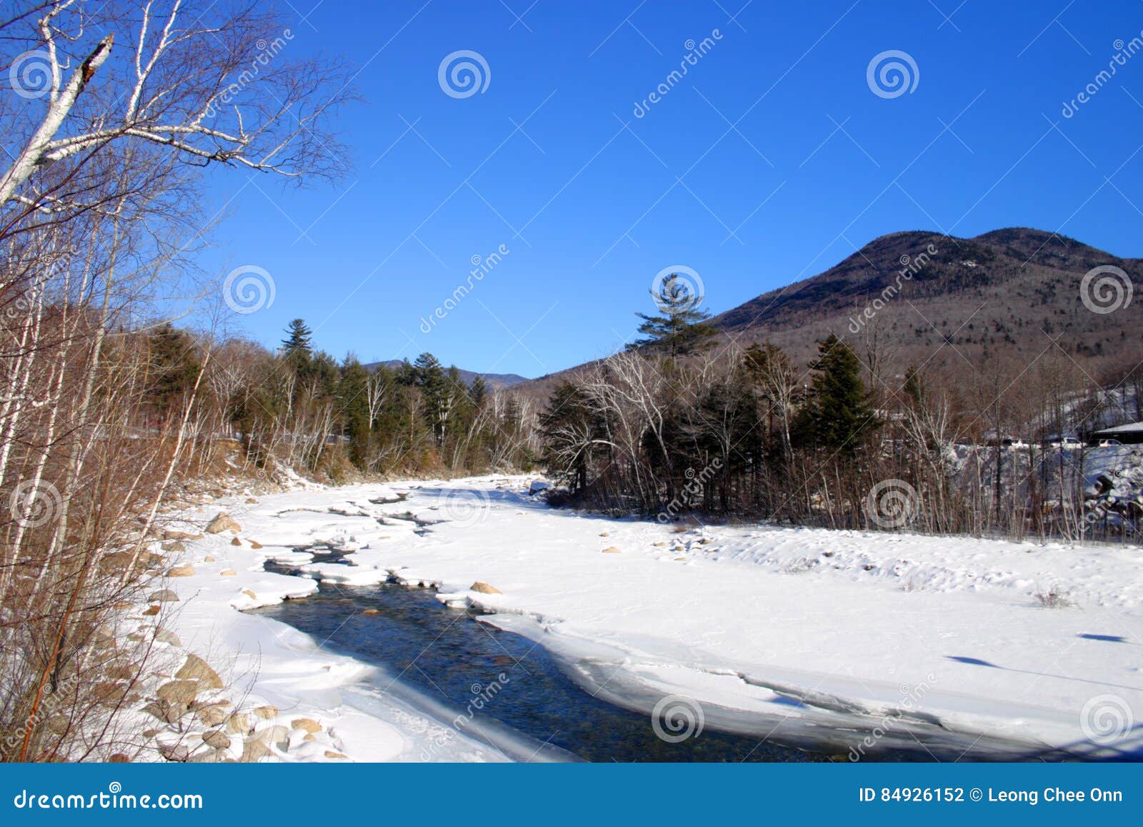 Stock Image of New England Winter Stock Photo - Image of architecture ...