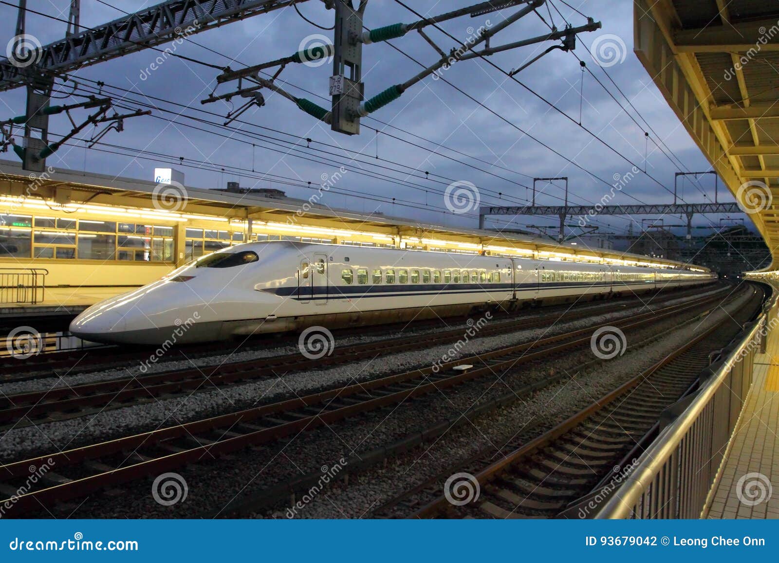 Shinkansen Bullet Train At JR Kyoto Station. Editorial Photo ...