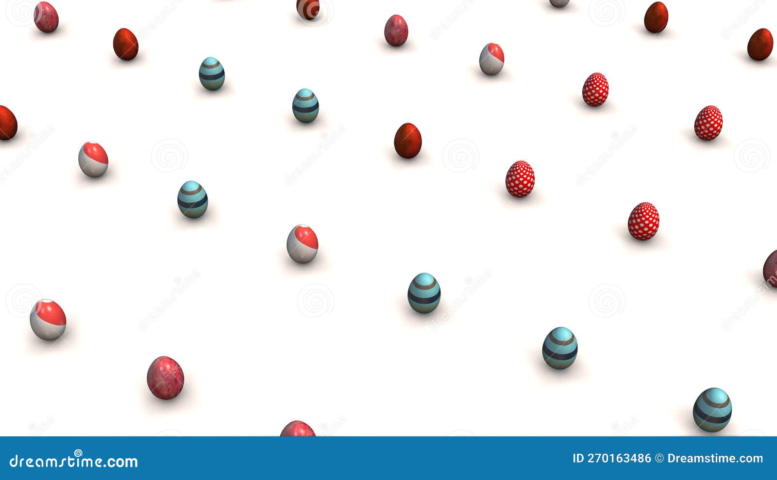 Loopable Pattern of Colorful Easter Eggs Moving in Row Stock ...