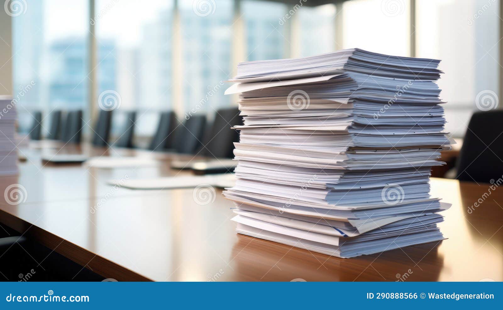 Organized Office Desk with Neatly Arranged Documents and Paperwork ...