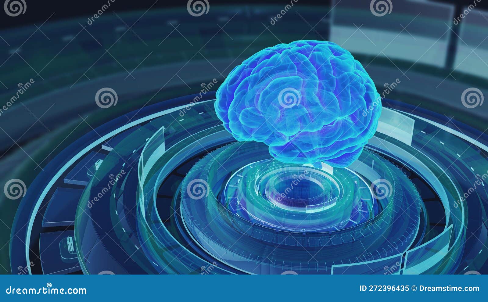 Artificial Intelligence Technology Digital Brain Stock Illustration ...