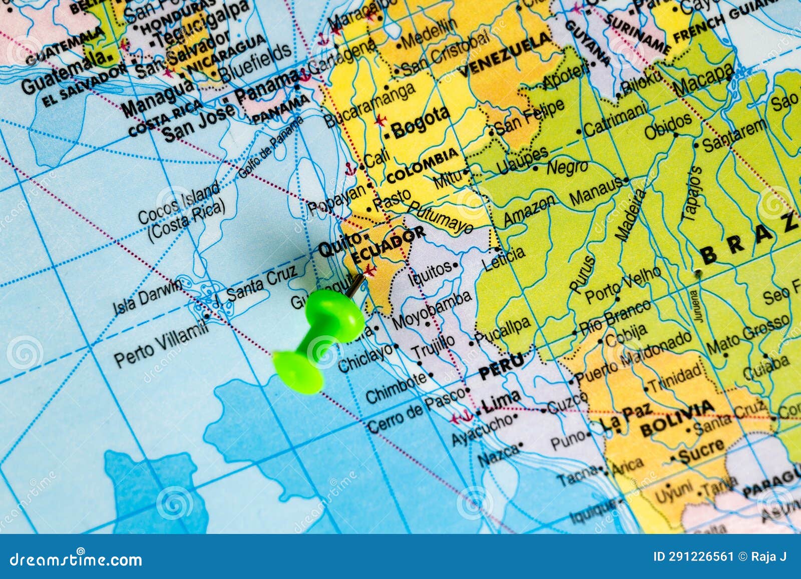 Ecuador map and time zone