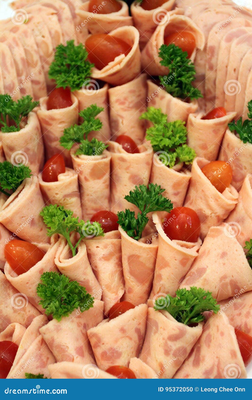 Stock image of sliced ham stock photo. Image of fresh - 95372050
