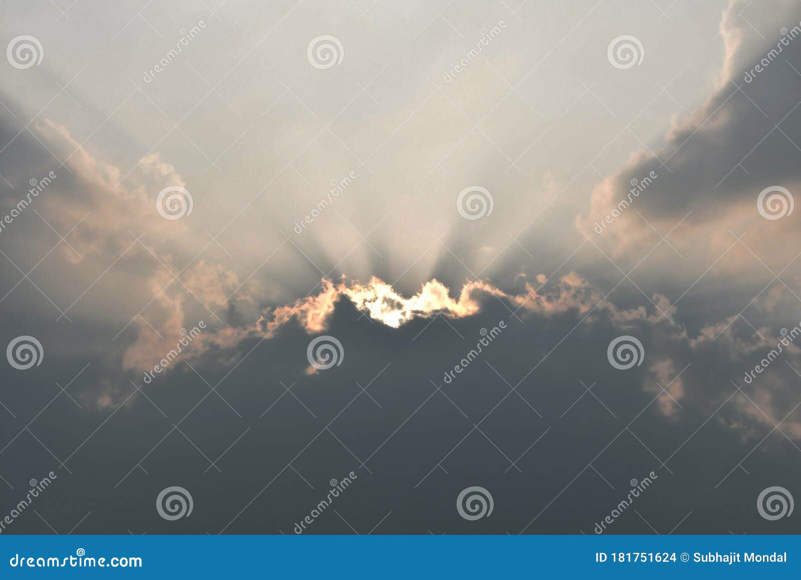 Stock Image of the Sun ,coming Out from the Dark Clouds Stock Photo ...