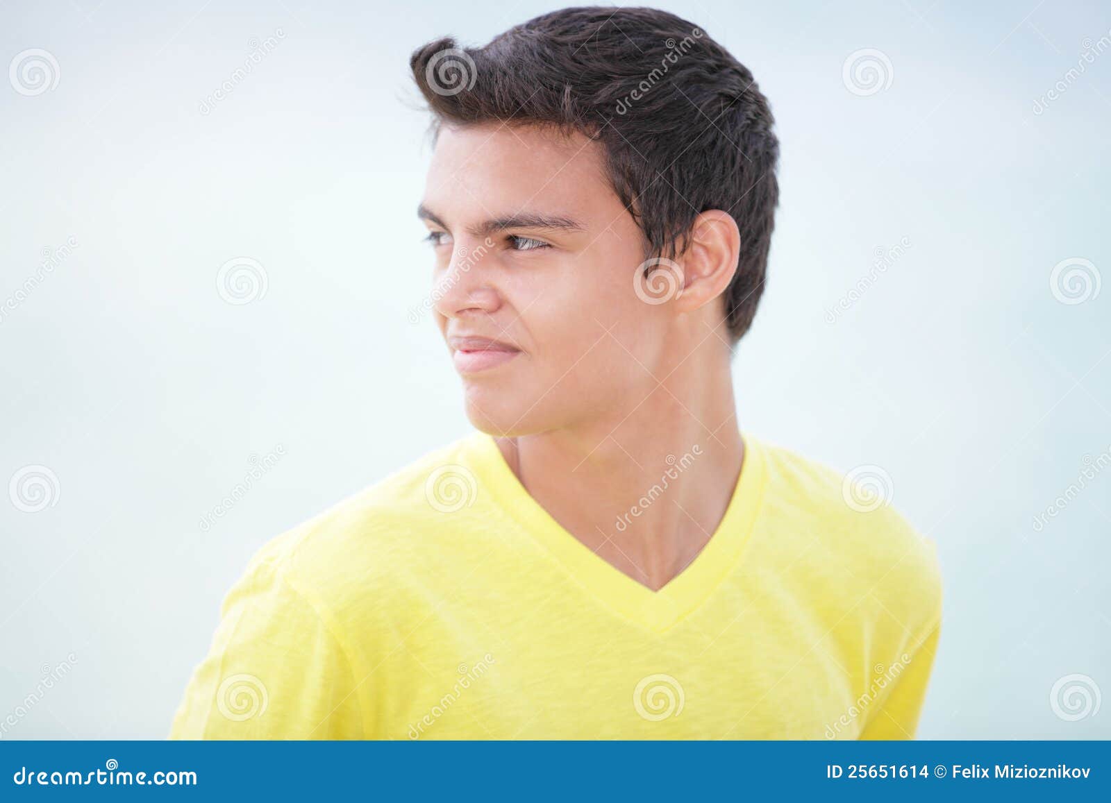 Stock Image of a Teenager Looking Over Shoulder Stock Photo - Image of ...