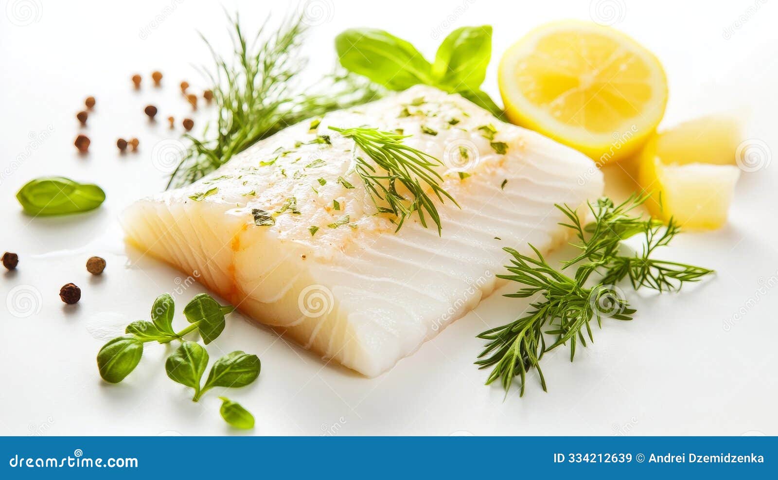 Stock Image of a Top View of a Haddock Fillet: Stock Image - Image of ...