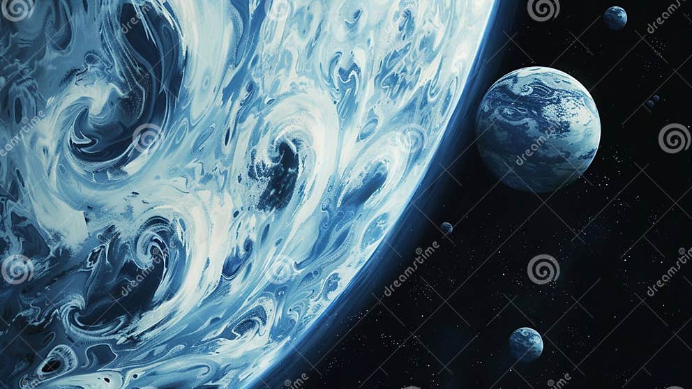 Stunning View of Planets in Space - Cosmic Landscape and Galactic ...