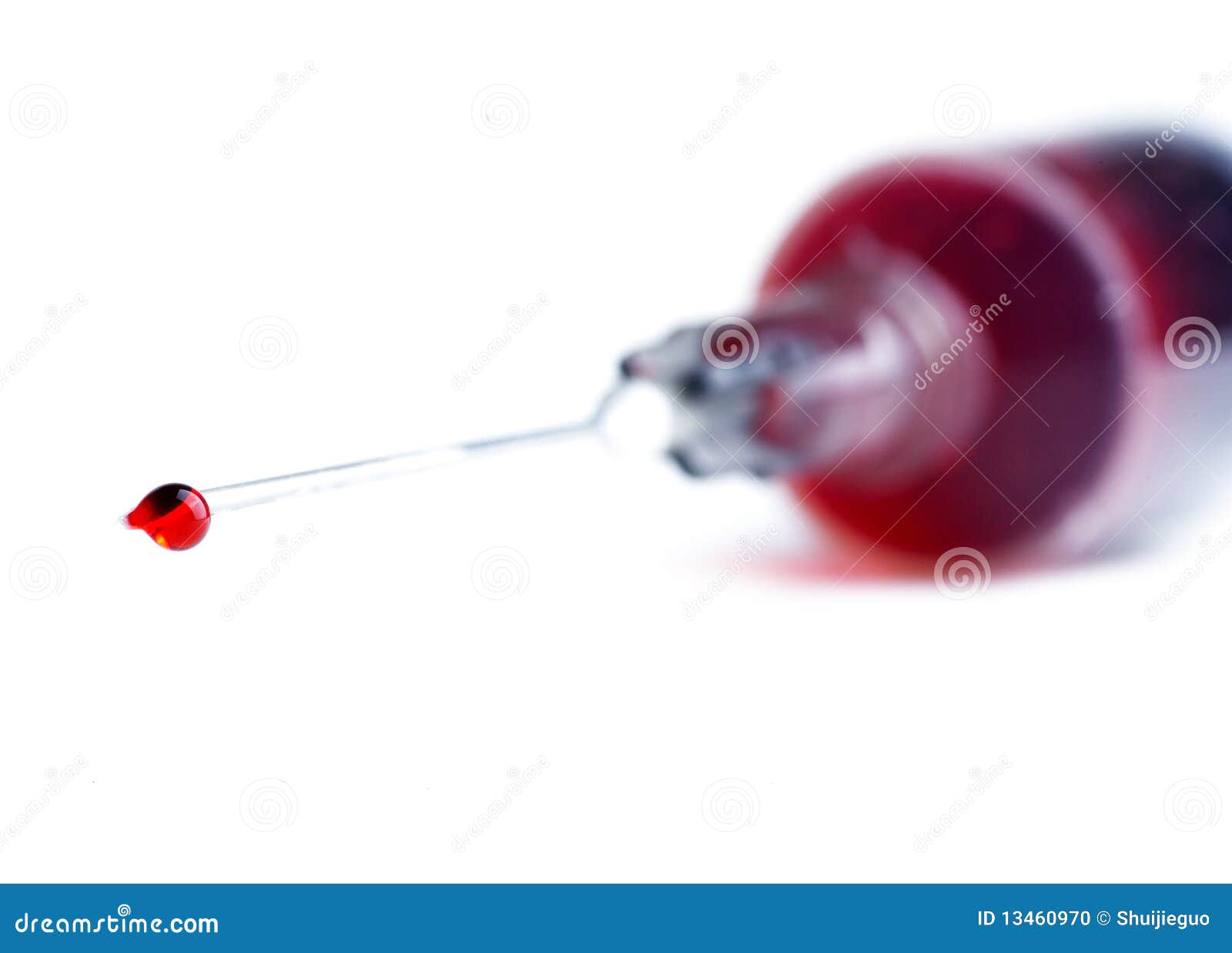 Stock Images: Syringe with a Drop of Blood Stock Photo - Image of draw ...