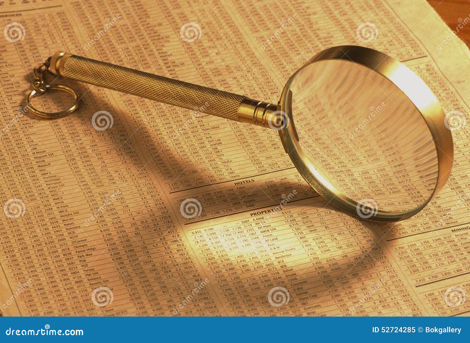Stock Index Under Magnifying Glass Stock Image - Image of look ...