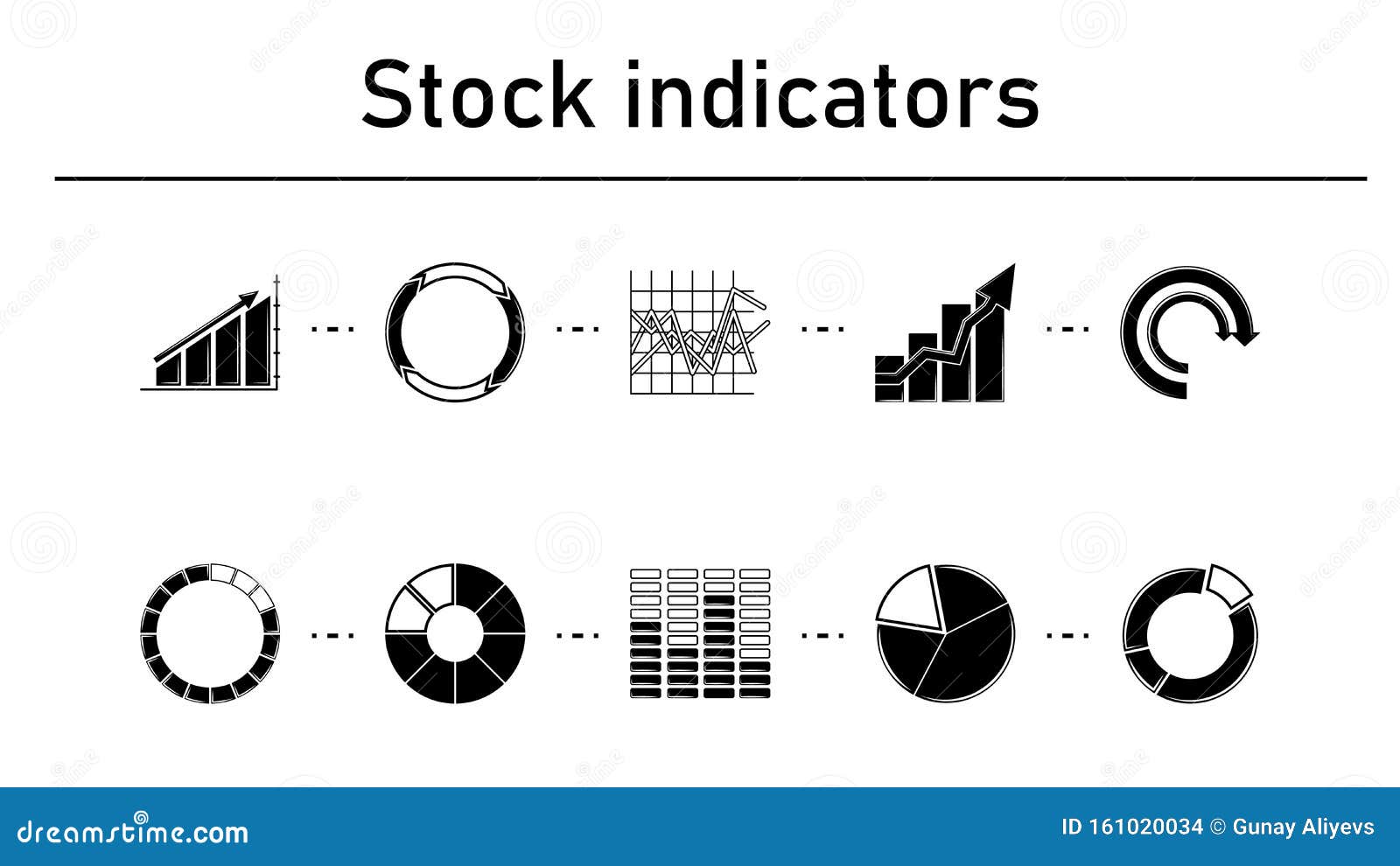 Stock Indicators Simple Concept Icons Set Stock Illustration ...