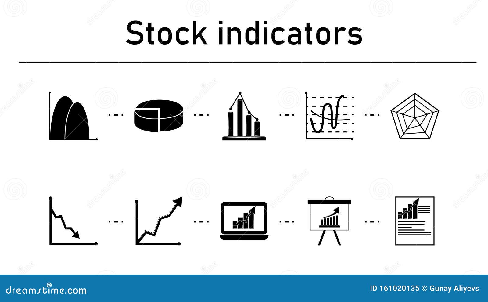 Stock Indicators Simple Concept Icons Set Stock Illustration ...