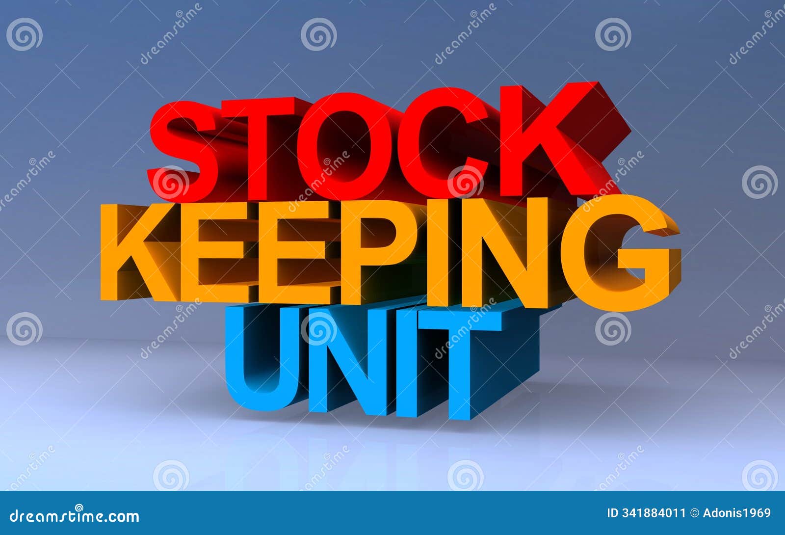 Stock keeping unit on blue stock illustration. Illustration of demand ...