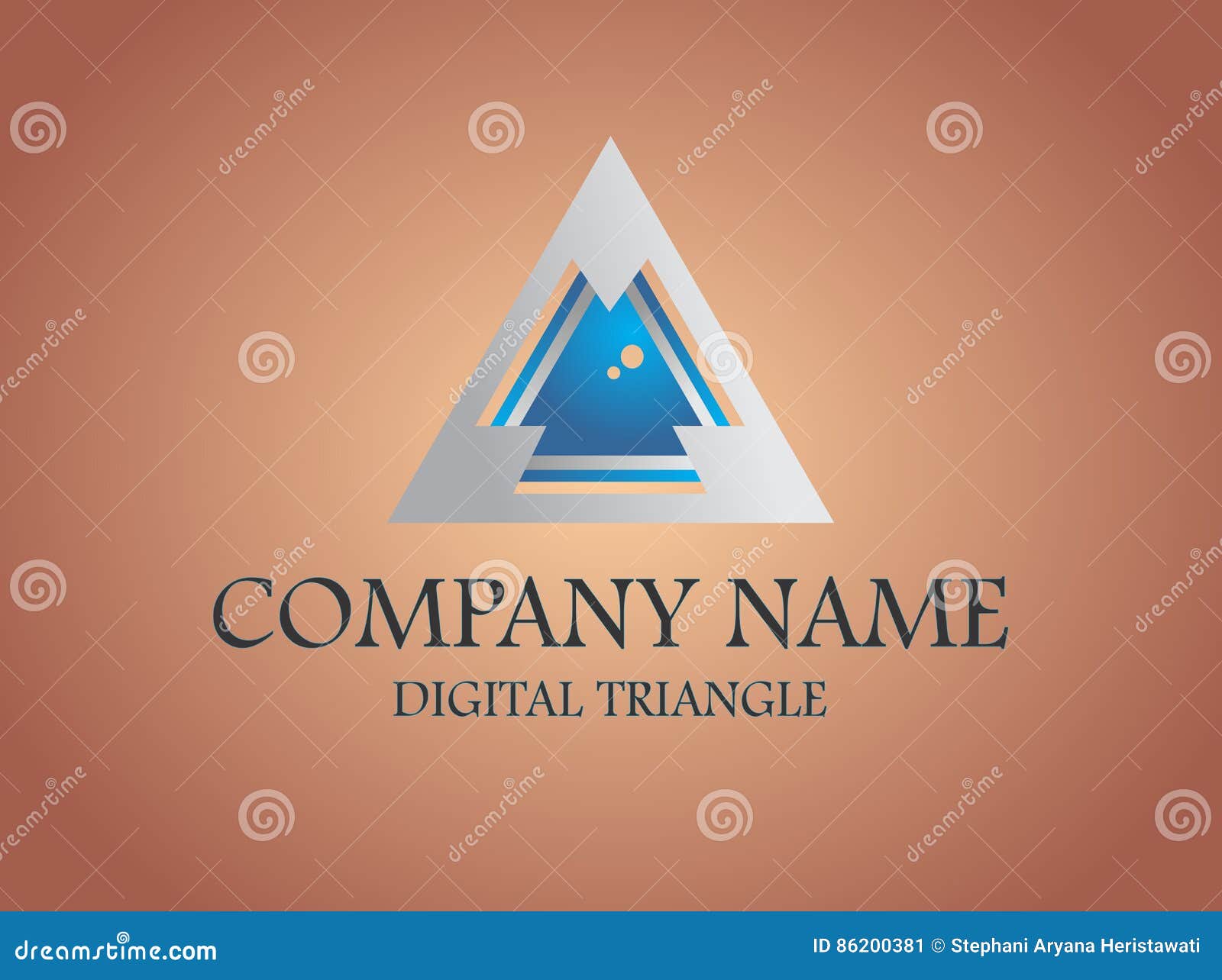 Stock Logo Digital Triangle Abstract Stock Vector - Illustration of ...