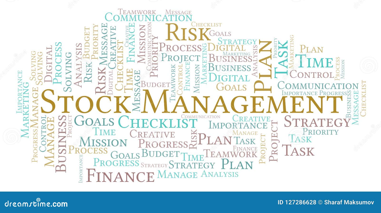 Stock Management Word Cloud, Made with Text only. Stock Illustration ...